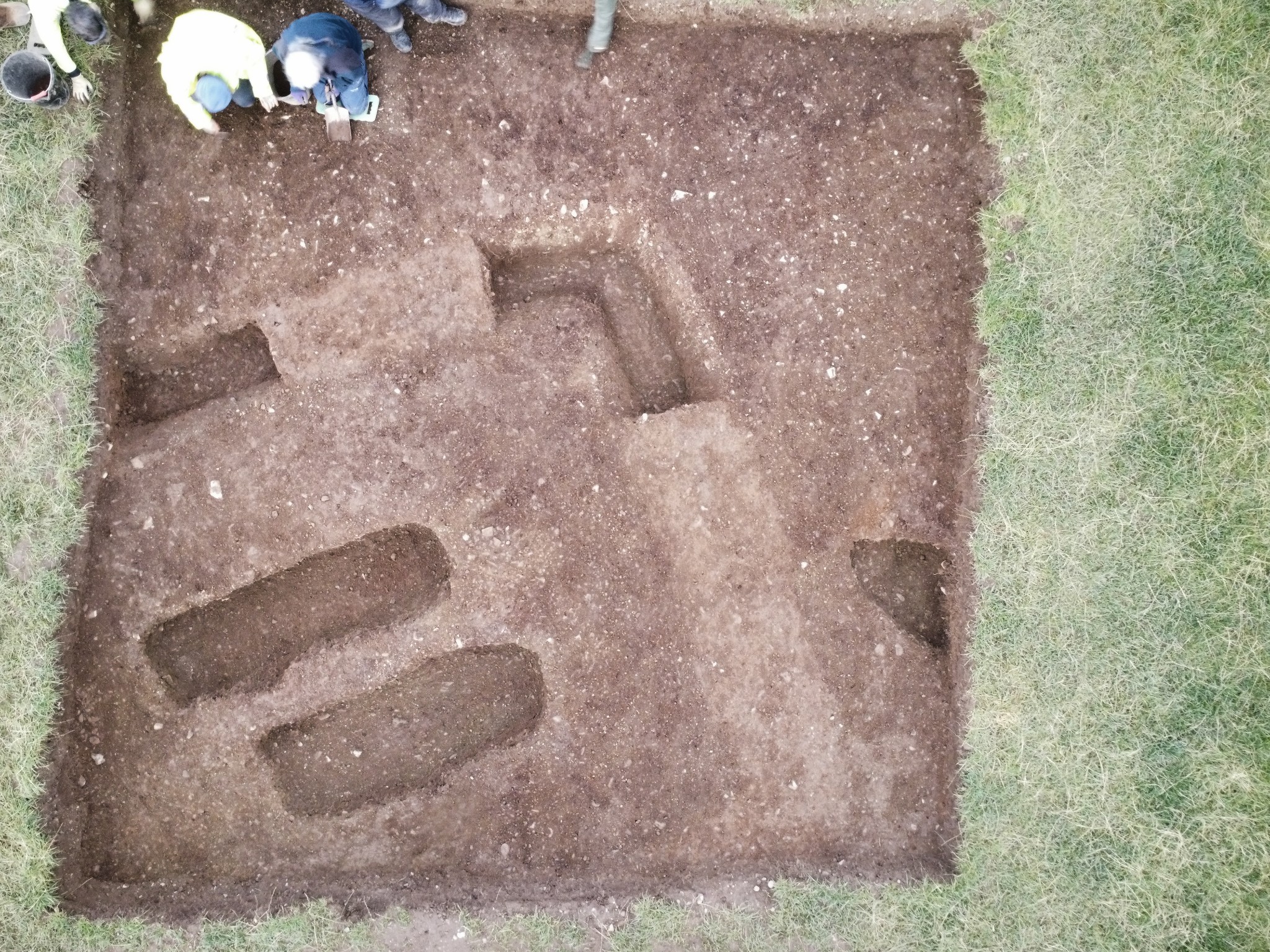 Thirlestane Square Barrow excavation © GUARD Archaeology Ltd